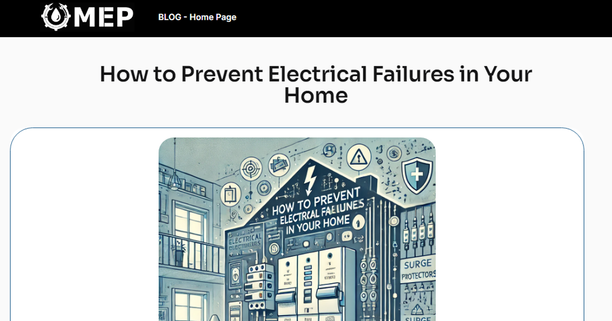 Prevent Electrical Failures at Home with These Tips | MEP Blog
