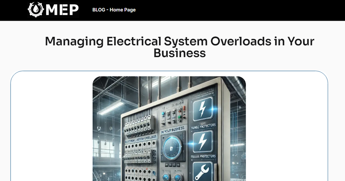 Managing Electrical System Overloads in Your Business