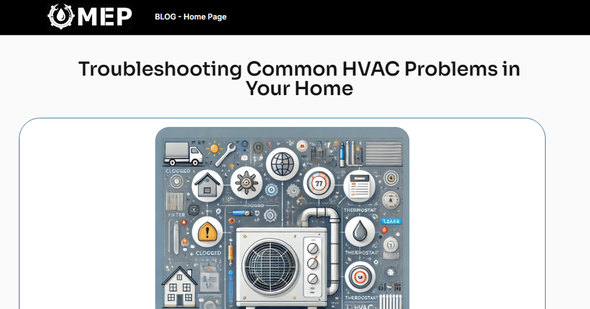 How to Troubleshoot Common HVAC Issues at Home | MEP Blog
