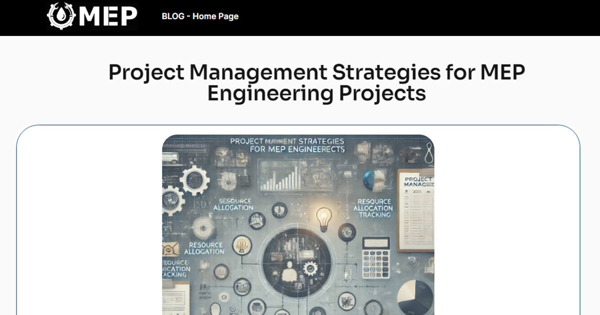 Effective Project Management Strategies for MEP Engineering | MEP Blog