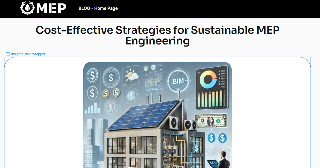 Cost-Effective Sustainable MEP Engineering Strategies | MEP Blog