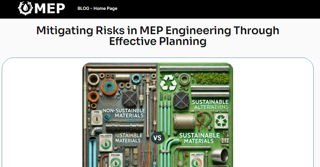 How to Incorporate Sustainable Materials in MEP Systems | MEP Blog