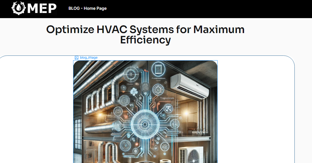 Optimize HVAC Systems for Maximum Efficiency | MEP Blog